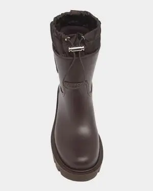 Moncler Kickstream Waterproof Rain Boots Brown