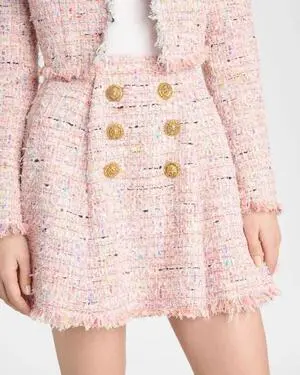 Balmain Tweed Mini Skirt - Multicolore