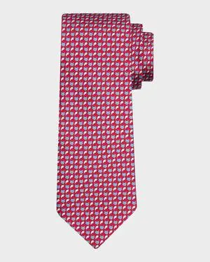 FERRAGAMO Apos;s Fox Face And Tail Silk Tie - Rosso
