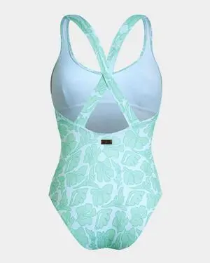 Vilebrequin Seashell-print Jersey One-piece Swimsuit - Blanc