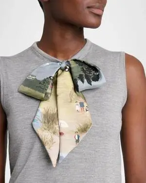 Thom Browne Sleeveless Nantucket Scenic Bow Cashmere Knit Top
