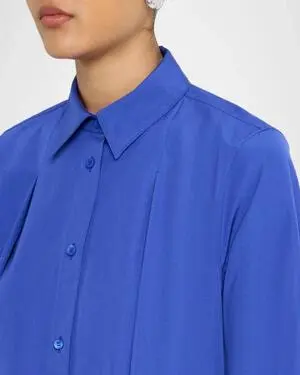 Loewe Cotton Drop-waist Midi-shirtdress - Blue
