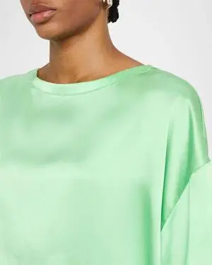 Sablyn Daria B Relaxed Crewneck Silk Tee
