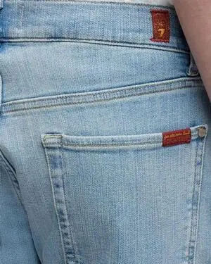 7 For All Mankind Apos;s The Straight Light-wash Denim Jeans - Mariner