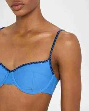 Ramy Brook Braided Mona Bikini Top - Blue
