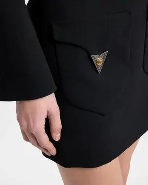 Versace Wool Mini Skirt