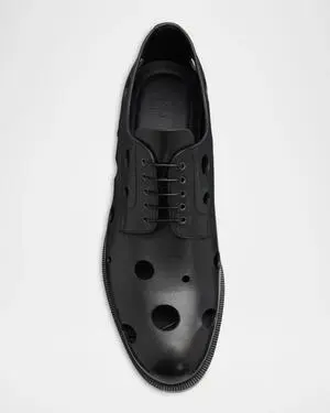 CHRISTIAN LOUBOUTIN Apos;s Moustachou Dots Leather Derbies - Black