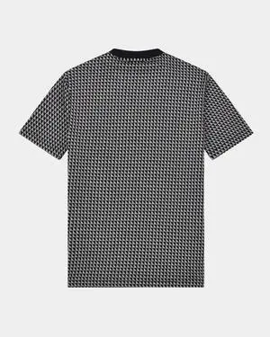 Emporio Armani Apos;s Geometric Jacquard Crewneck T-shirt - Multi Black