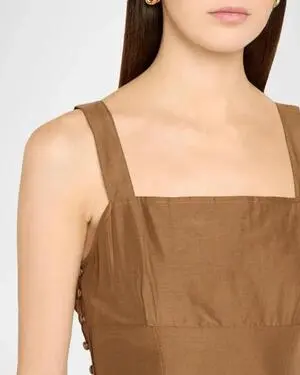 FRAME The Garden Midi Dress - Moss