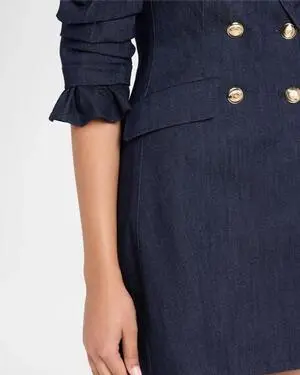 Cinq À Sept Bekah Denim Mini Dress - Indigo