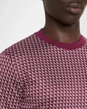Emporio Armani Apos;s Contrast Triangle Crewneck T-shirt - Multi Red