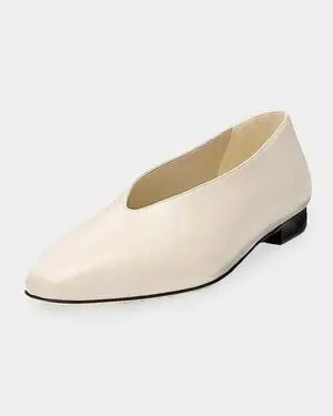JIMMY CHOO Margot Shiny Leather Ballet Flats