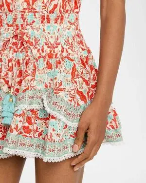 Ramy Brook Zelda Floral Sun Dress Coverup - Flame Comb