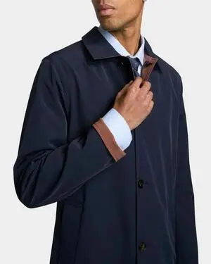 SARTORIO Apos;s Ben Reversible Single-breasted Coat - Navy/brown