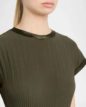 JASON WU Belted Pleated Chiffon Midi Dress