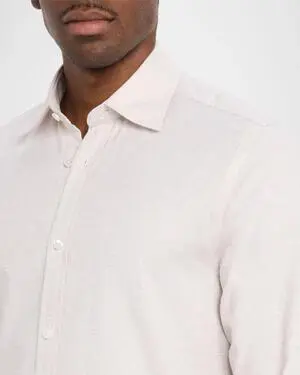 Dunhill Apos;s Sea Island Cotton Button-front Shirt - Beige