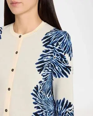 Ulla Johnson Carina Jacquard Knit Cardigan - Lapis