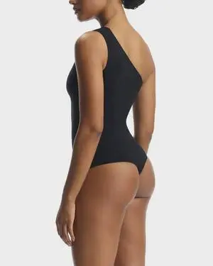 Commando Ballet One-shoulder Sleeveless Matte Bodysuit
