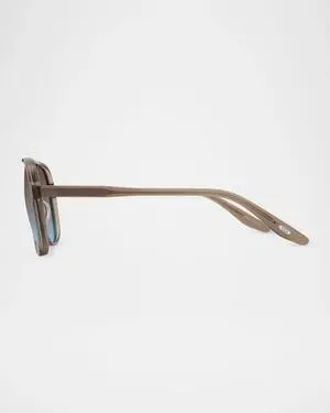 Barton Perreira Hartmann 55mm Acetate Aviator Sunglasses - Tabac