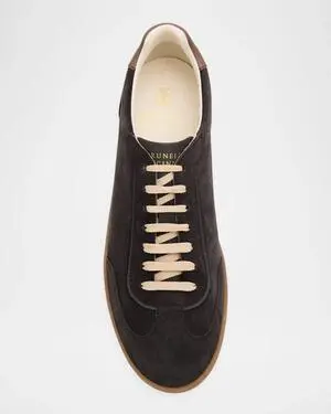 Brunello Cucinelli Apos;s Suede T-toe Low-top Sneakers - Pepper