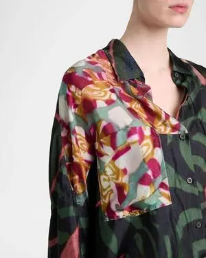 Dries Van Noten Casia Bis Relaxed Button-down Shirt - Khaki
