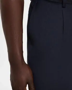 Bugatchi Apos;s Slim Hybrid-waist Wool Pleated Pants - Navy
