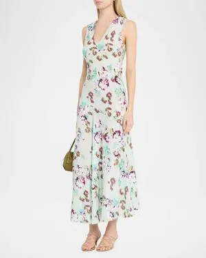 Ulla Johnson Elowen Floral Silk Maxi Dress