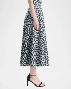 Altuzarra Varda Animal-print Midi Skirt