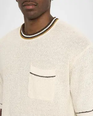 Scotch & Soda Apos;s Cotton-blend Knit Short-sleeve Sweater - Eggnog
