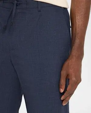 Stefano Ricci Apos;s Linen-blend Drawstring Trousers - Navy Blue