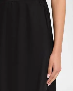 LISA YANG Flared Silk Midi Skirt - Midnight U