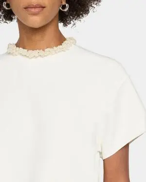 Givenchy Pearl-embroidered Crop Top