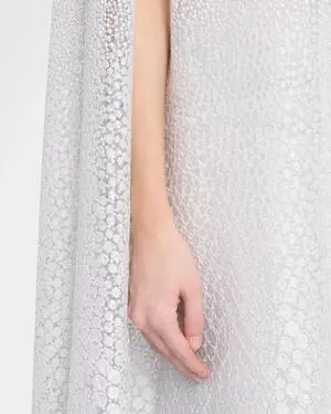 CAROLYN ROWAN ACCESSORIES Floral Lace Cape