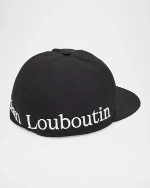 CHRISTIAN LOUBOUTIN Apos;s Embroidered Canopy Logo Six-panel Baseball Cap - Black