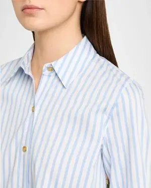 L & APOS;AGENCE Fawn Beach-print Shirt - Beach Print
