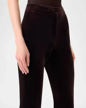 Akris Faris Neoprene Velvet Bootcut-leg Pants