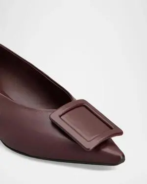 ROGER VIVIER Belle Vivier 25mm Leather Ballerina Flats