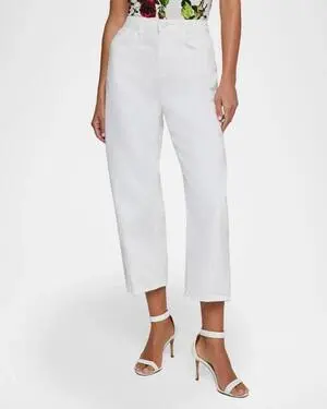 L & APOS;AGENCE Mallis Bow-leg Jeans - Blanco