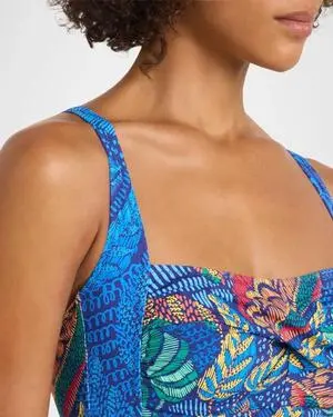 Johnny Was Twist Ruched One-piece Swimsuit - Maris