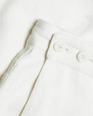 TWP Jetties Beach Drawstring Denim Pants - White