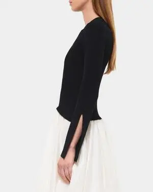 Simkhai Kenlie Long-sleeve Bubble Midi Dress - Midnight