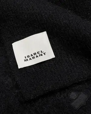 Isabel Marant Étoile Peliz Baby Alpaca-blend Scarf Black
