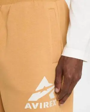 AVIREX Apos;s Big A Cotton Fleece Drawstring Jogger Pants - Wheat