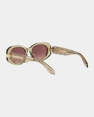 BVLGARI Serpenti Forever 52mm Oval Sunglasses
