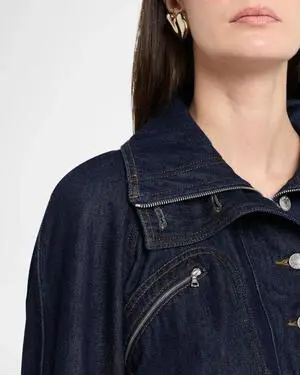 Dries Van Noten Vida Denim Aviator Jacket - Indigo