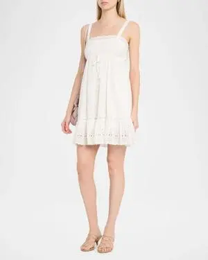 Ulla Johnson Nerelle Cotton Eyelet Mini Dress