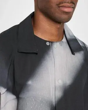 Issey Miyake Apos;s Abstract Print Button-front Shirt - Black