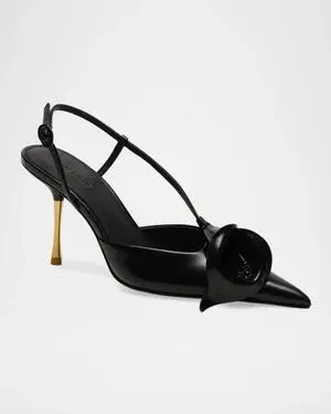 Cult Gaia Calla 85mm Slingback Pumps Black