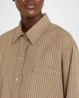 Vince Cropped Long-sleeve Shirt