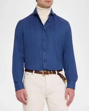 Brunello Cucinelli Apos;s Classic Fit Button-down Shirt - Ocean